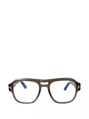 TOM FORD Pilot-frame Glasses - Brown