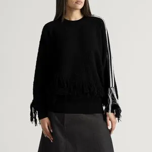 Y3 Knit Fringe Sweatshirt