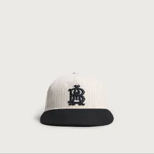 ABOUT:BLANK Monogram Pinstripe Cap - Beige/black
