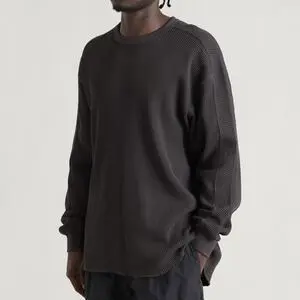 SNOW PEAK Heavyweight Waffle Pullover - Charcoal