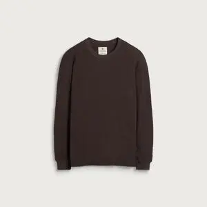 SNOW PEAK Heavyweight Waffle Pullover - Dark Brown