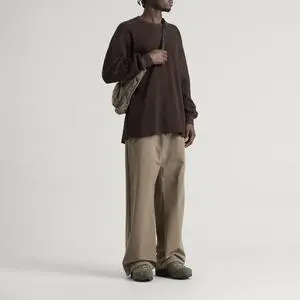 SNOW PEAK Heavyweight Waffle Pullover - Dark Brown