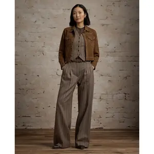 Ralph Lauren Wool-cotton Herringbone Pant