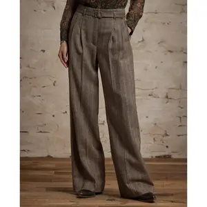 Ralph Lauren Wool-cotton Herringbone Pant