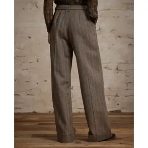 Ralph Lauren Wool-cotton Herringbone Pant