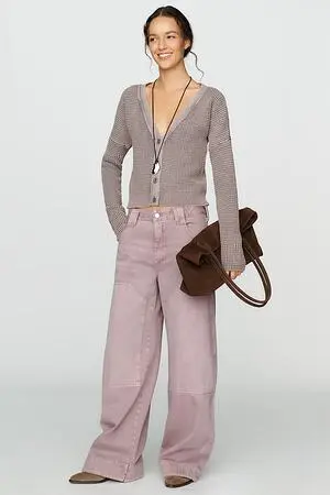 PILCRO Waffle Knit Cardigan