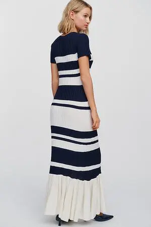 Maeve Ruffle-hem Sweater Midi Dress