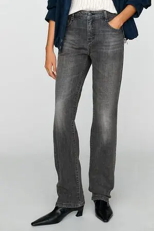 PILCRO Wren Mid Rise Straight Leg Jeans