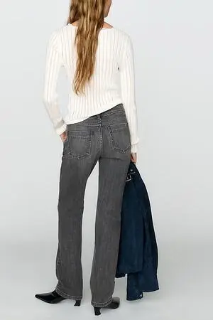 PILCRO Wren Mid Rise Straight Leg Jeans