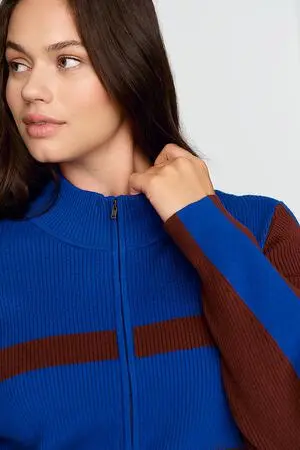 Maeve Quarter Zip Knit Mi Dress