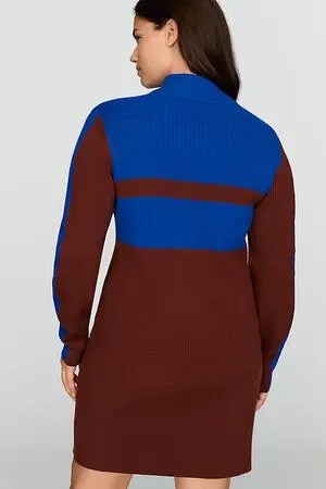 Maeve Quarter Zip Knit Mi Dress
