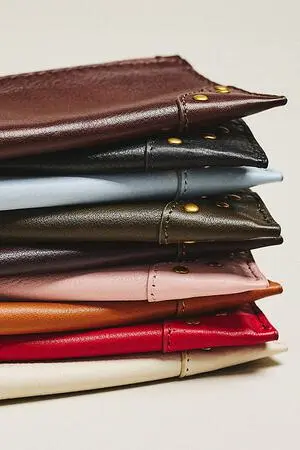 Anthropologie Ara Leather Card Case - Black