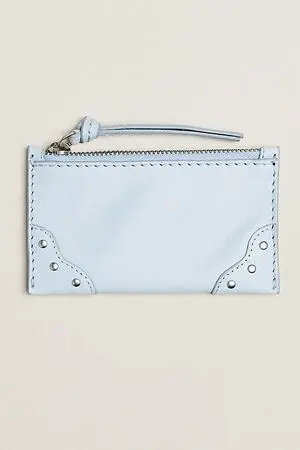 Anthropologie Ara Leather Card Case - Light Blue