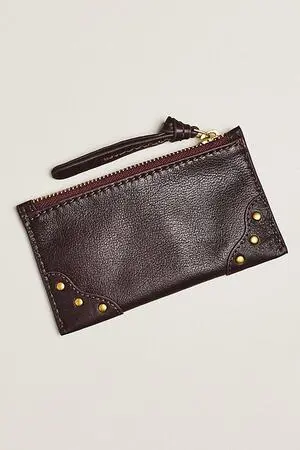 Anthropologie Ara Leather Card Case - Wine