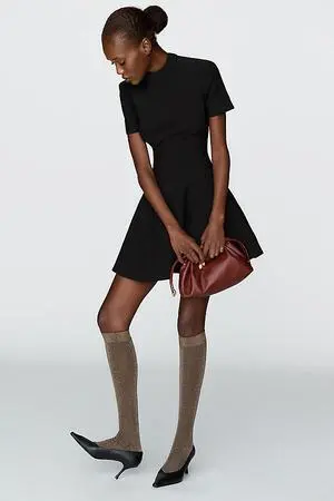 Anthropologie Lurex Knee High Socks - Chocolate