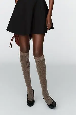 Anthropologie Lurex Knee High Socks
