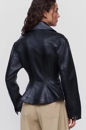 Anthropologie Peplum Trucker Jacket