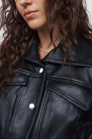 Anthropologie Peplum Trucker Jacket