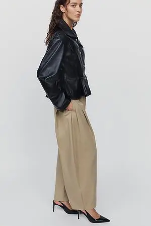 Anthropologie Peplum Trucker Jacket