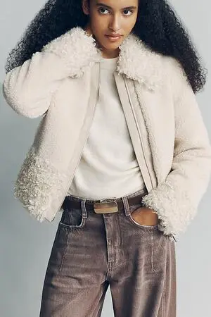 Maeve Mixed Faux Fur Jacket