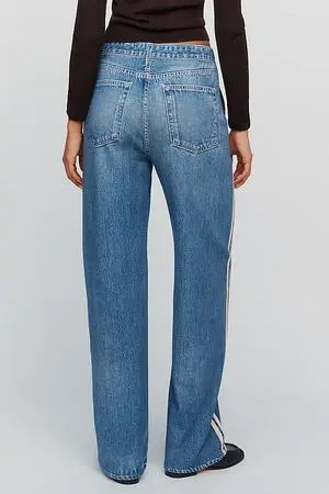 Rag & Bone Miramar Terry High Rise Wide Leg Jeans - Sutton
