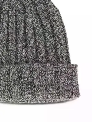 FILIPPO DE LAURENTIIS Ribbed-knit Beanie Hat - Grey