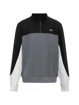 Lacoste Sports Sweatshirt In Colorblock Fabric With A Zipper Down To The Chest - Grey