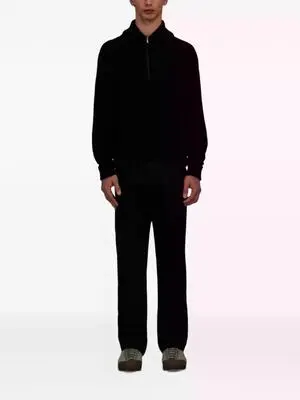Herno High-neck Half-zip Sweater - Black