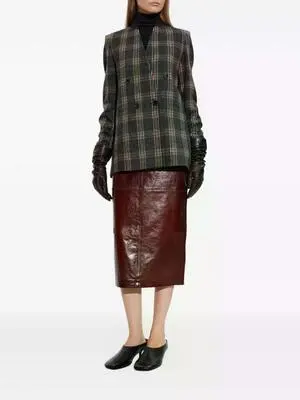 Max Mara Elmo Check Wool Coat