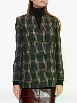 Max Mara Elmo Check Wool Coat