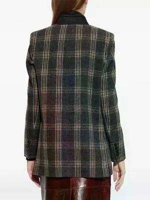 Max Mara Elmo Check Wool Coat