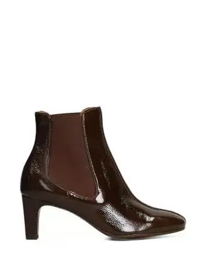 Chie Mihara Fronda Patent-leather Elasticated-side Ankle Boots - Brown