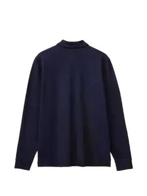 BENETTON Logo-embroidered Long-sleeve Polo Shirt