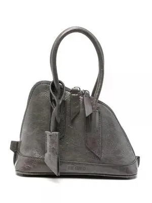 Attico Mini Sant Ambroeus Patent-leather Tote Bag - Grey