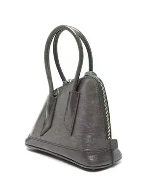 Attico Mini Sant Ambroeus Patent-leather Tote Bag - Grey