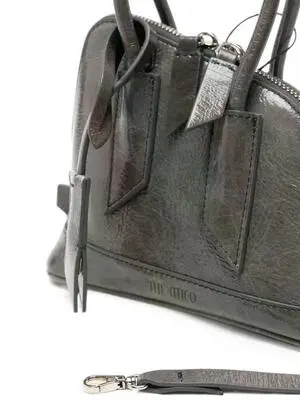 Attico Mini Sant Ambroeus Patent-leather Tote Bag - Grey