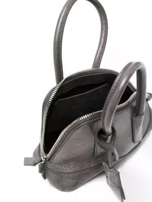 Attico Mini Sant Ambroeus Patent-leather Tote Bag - Grey