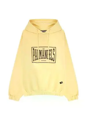 Palm Angels Box-logo Loose Hoodie - Yellow