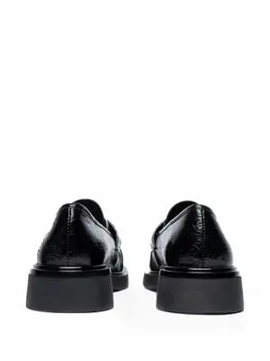 TWENTY FOURHAITCH Crinkled-effect Penny-slot Loafers