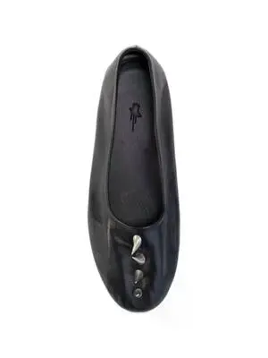 THE EROSE Thorn-embellished Leather Ballet Flats