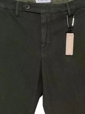 MANUEL RITZ Milano Micro-pattern Slim-fit Trousers