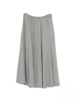 Alberta Ferretti Check-print Pleated Skirt - Grey