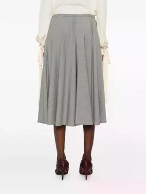 Alberta Ferretti Check-print Pleated Skirt