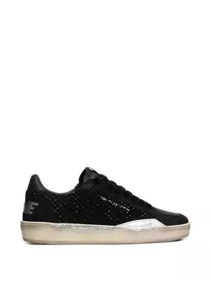 CRIME LONDON Chelsea Stud-embellished Leather Sneakers - Black