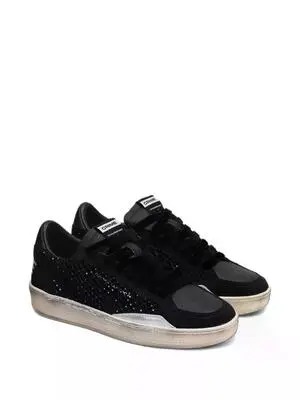 CRIME LONDON Chelsea Stud-embellished Leather Sneakers