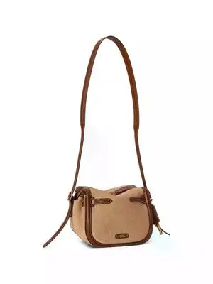 Polo Ralph Lauren Polo Id Suede & Leather Mini Satchel - Neutrals