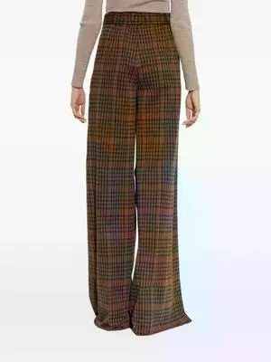 Max Mara Memiro Check-pattern Wide-leg Trousers