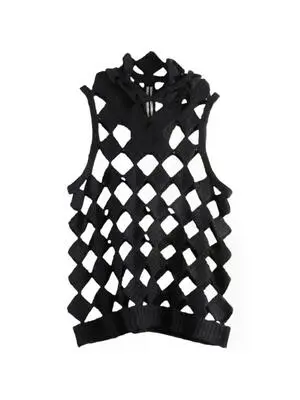 Rick Owens Sarutanya Hooded Tank - Black