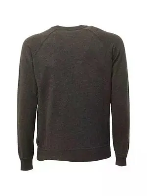 FILIPPO DE LAURENTIIS Raglan-sleeve Crew-neck Fine-knit Sweater