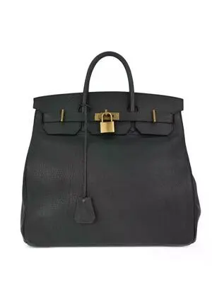 Hermès 1997 40 Haut À Courroies Tote Bag - Black
